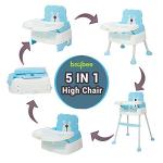 Buy Baybee Blue 5 In 1 High Chair with Feeding Tray and Safety Belt for ...