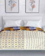 Buy Mayfair Homes London Multicolor Printed Cotton 144 TC Queen Size Reversible Dohar 247 x 220 ...