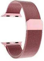 Buy Black Lovies Pink Stainless Steel, Silicon Smart Watch Strap For ...