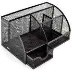 Buy Abaj Alloy Steel, Metal Black Office Tabletop Sorter Shelf Pen ...