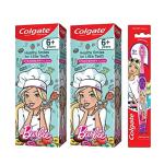Buy Colgate Kid's Barbie extra Soft Toothbrush - 2 pc Barbie Toothpaste ...