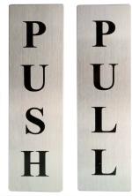 Buy Neel Stainless Steel, Metal Push Pull Sign Stickers Self Adhesive ...