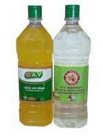 Buy AV AROGYA Combo of 2 Cold / Wood Pressed (Groundnut oil 1 L + Coconut Oil 1 L) PACK OF 2 ...