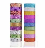 Buy Kidivo Multicolor Plastic Glitter Tape Roll (Pack of 24) Online at ...