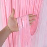 Buy Crackles Pink Metallic Fringe Curtains 3 x 6 ft (Pack of 2) Online ...