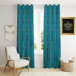 Buy Golden Legacy 213.36 cm (7 ft) Velvet Room Darkening Door Curtain ...