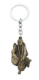 Buy Fine Blessings Sai Baba Gold Metal Keychain Online at Best Prices ...