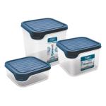 Buy Flair Storewell Square Containers Set of 3 Pcs (550 ML, 1150 ML ...