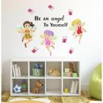 Buy Wallzone Multicolor Vinyl Be An Angel To Yourself Large Wallsticker ...