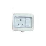 Buy E-DAMEN Water Proof 3 Module Plastic Box with 6A Switch and Socket ...