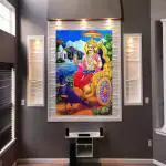 Buy SURMUL God Shani Dev Multicolor PVC Removable Wall Sticker 18 inch ...