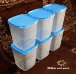 Buy Loknath 2 Liter Kitchen Storage Plastic Boxes (set of 6) 2000 ml ...