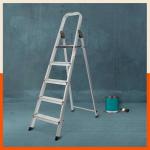 Buy Bathla 5 Step Foldable Aluminium Ladder for Home | 5 Year Warranty ...