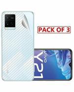 Buy GADGETRONICS (Pack of 3) Vivo Y21 Transparent Carbon Fiber Scratch ...