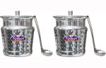 Buy Apeiron Silver Stainless Steel Utility Container With Spoon 300 ml ...