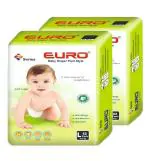 Buy EURO Pant Style Baby Diaper Large (L), 124Count, For babies of Upto ...