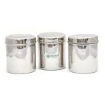 Buy Coconut Stainless Steel Deep Dabba Set of 3 (3000 ml+ 3500 ml+ 4000 ...