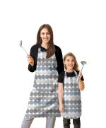 Buy Oasis Cotton Printed Parent and Kid Apron Combo Set - Grey Coin - 1 ...
