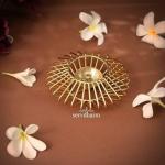 Buy HOME STYLE DECORE Sun Shape Brass Diya Oil Lamp for Puja, Home ...