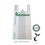 Buy Naturblend 100% Compostable & Biodegradable Carry bags, Grocery Bags, Pack of 100 bags, Size ...