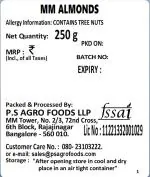 Buy P.S Agro Foods LLP MM Almond 250 Grams Online at Best Prices in ...
