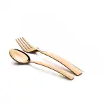 Buy FnS Allie 12 pcs Stainless Steel Rose Gold Cutlery Set (6 Dinner ...