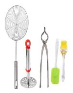 Buy Wofier Masher Steel Kitchen Pakad Tool And Silicone Spetula And Oil ...