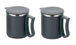 Buy Tirth Unbreakable Insulated Double Wall Black Stainless Steel Milk ...