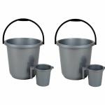 Buy Regalo Plastic Bucket with Mug, Grey, 16 L (1 Bucket and 1 Mug ...