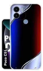 Buy Snazzy Multicolor Silicon Shock Proof Back Cover for POCO C51 ...