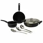 Buy Mandu Induction Kitchen Cookware Set Combo Pack of 7pcs (Kadhai ...