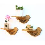 Buy Decorable Flying Sparrow Wooden Wall Shelf/ Shelves with Rose Stem ...
