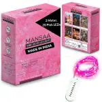 Buy MANSAA M32 Coin Cell LED String Light | 2 Meter 20 LEDs | Pink ...