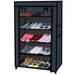 Buy POWEREST Portable Folding Shoe Rack 5 Layer Almirah with Cover ...