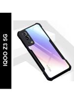 Buy ZAPLAB iQOO Z3 5G Transparent Black Bumper Plastic Hybrid Crystal ...