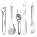 Buy Skygold Stainless Steel Kitchen Tool Set, 5-Pieces, Silver Online ...