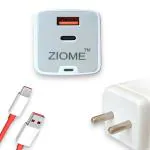 Buy Ziome Max 2in1 Charger 1 Type-C with 120Watt PD and USB-A with 3.0 ...
