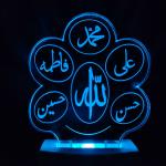 Buy Risentshop Multicolor Acrylic Islamic Panjatan 3D Illusion Rgb 7 ...