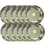 Buy SHINI LIFESTYLE Stainless Steel Halwa plate /Dessert Plate Set ...