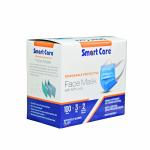 Buy SMARTCARE Blue Plastic Disposable 3 Ply Soft Ear Loop Masks Online ...