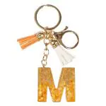 Buy CRAFTSTUDIO Resin Alphabet Initial M letter keychain for Boys ...