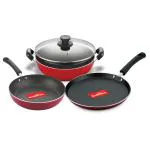 Buy Rasoiya Trio 4Pc's Aluminium Non Stick Cookware Set ( 25cm Tawa ...