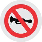 Buy ACRO ADS Do not Horn Sign Board Sticker Sign Board Office ...