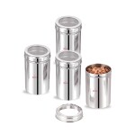 Buy Ebun Heavy Gauge See Through Stainless Steel Containers 500 Gms ...