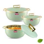 Buy Trueware Krystal Casserole Inner Steel Casserole Set of 3, 1000ML, 1500 ML & 2500 ml PU ...