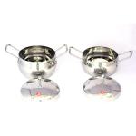 Buy NESTEEL Stainless Steel Designer Soccer Dish 2 Pieces Set Sizes ...