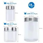 Buy Kolorr Classic Plastic Pet Jar Kitchen Storage Organiser Containers ...