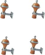 Buy Grownix Iron Beige Rod Rail Bracket (Pack Of 4) Online at Best ...