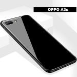 Buy Zybux Oppo A3s Black Glass and Silicon Mobile Back Cover Online at ...
