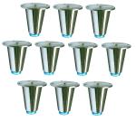 Buy Optic Silver Stainless Steel Round Heavy Duty Sofa Leg 3 inch (pack ...